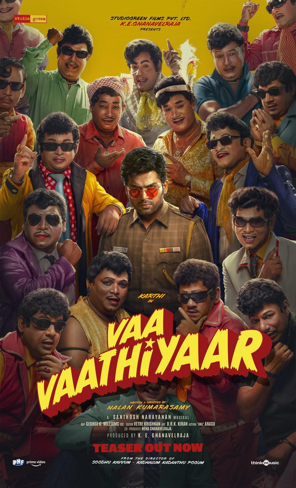 Vaa Vathiyaar teaser feat. Karthi, Sathyaraj, Rajkiran, Anand Raj, Karunakaran Tamil Movie ...